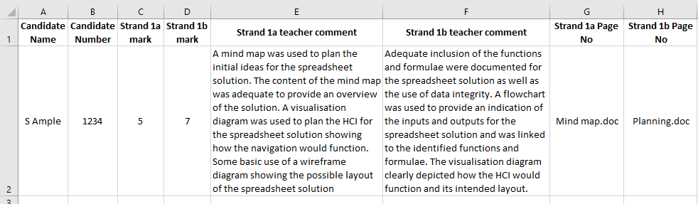Completing unit recording sheets for Cambridge Nationals IT and iMedia